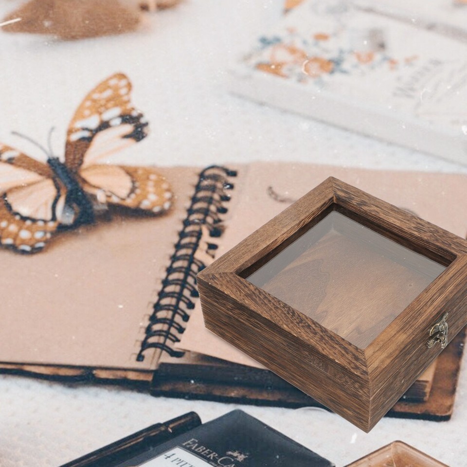 Specimen Case Sample Display Box Wooden Postcard Box | eBay UK