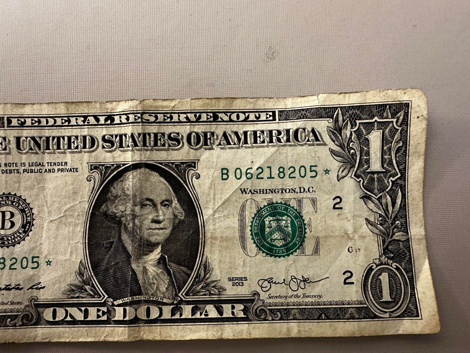 2013 - $1 Dollar Duplicate B Series Error Star Note - Rare Bill! | eBay