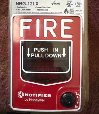 Notifier Nbg-12Lx Fire Alarm Addressable Pull Station Key Lock | eBay