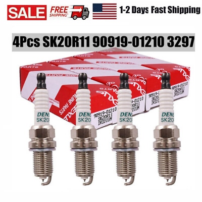 4Pcs OEM DENSO 90919-01210 SK20R11 3297 Iridium Spark Plug for Lexus ...