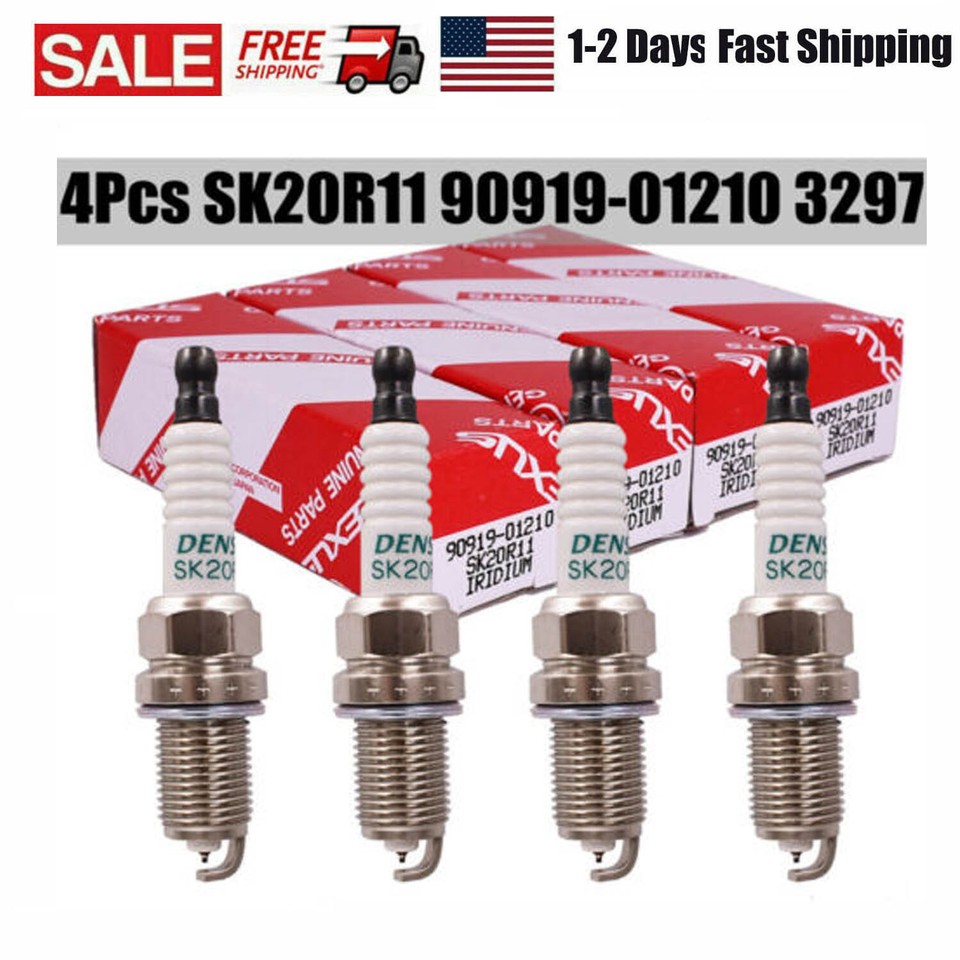4Pcs OEM DENSO 90919-01210 SK20R11 3297 Iridium Spark Plug for Lexus ...