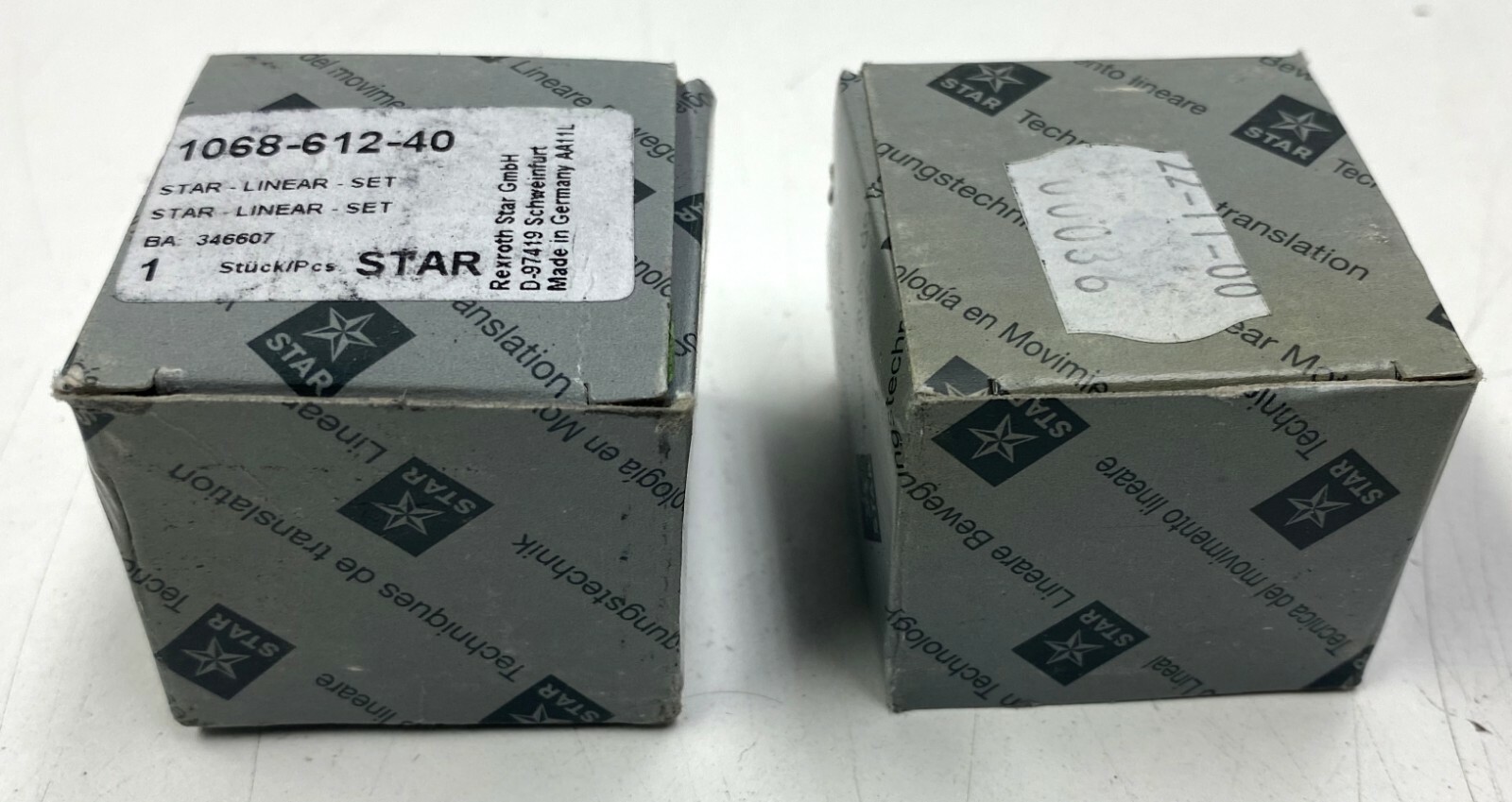 LOT OF 2 STAR LINEAR SET 1068-612-40 BA:323123 BEARING SLIDE T | eBay