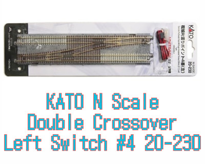 KATO N Scale Double Crossover Left Switch #4 20-230 Electric Model ...