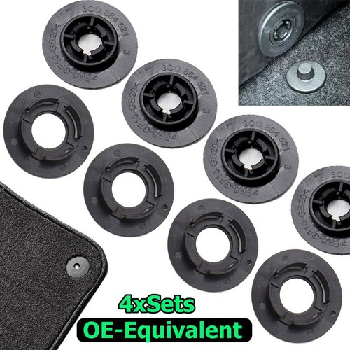 8X CAR MAT CARPET CLIPS FIXING GRIPS CLAMPS FLOOR HOLDERS FOR VW AUDI ...