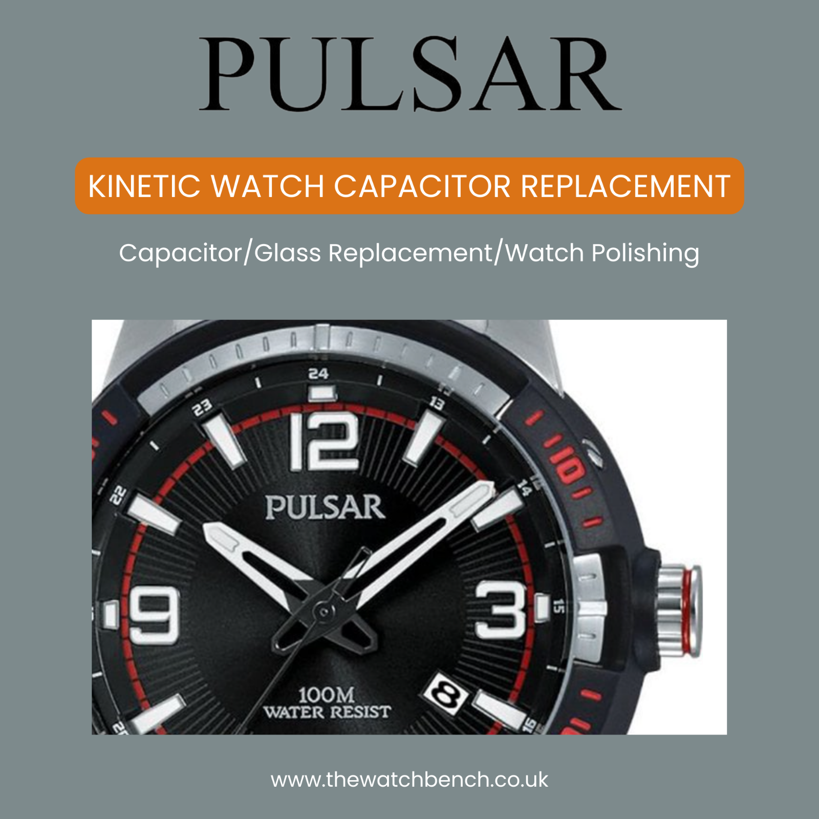 PULSAR KINETIC WATCH CAPACITOR REPLACEMENT - Glass, Polishing | eBay UK