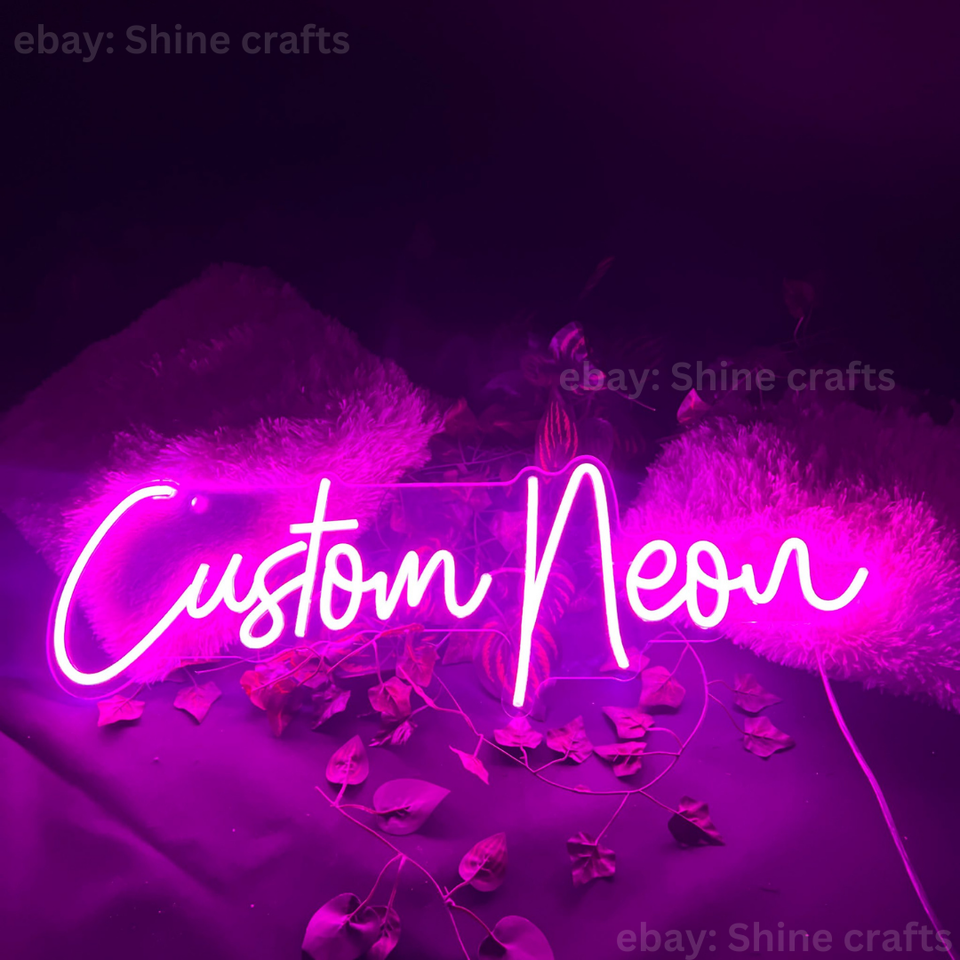 Custom Neon Sign Personalised LED Neon Name Sign Logo Home Decor Night ...