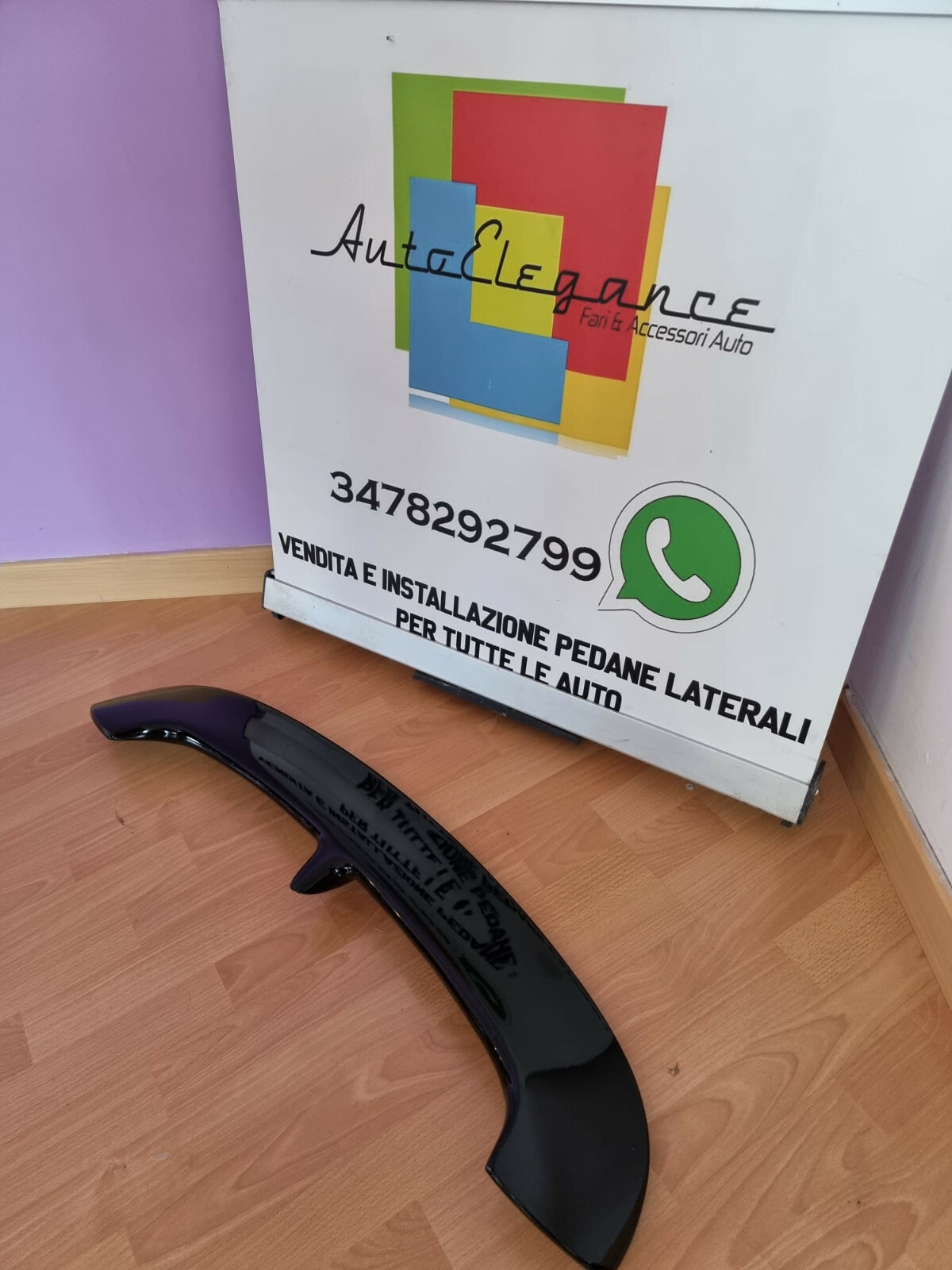SPOILER POSTERIORE SUL TETTO PER MINI COOPER R56 2005-2014 NERO LUCIDO ...