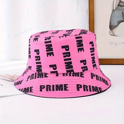 New Prime Hydration Drink Logo Pink & Black Summer Bucket Hat One Size ...