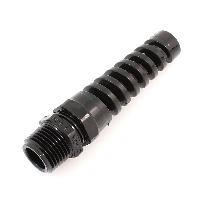 25-HEYCO 3251, 1/2" NPT LIQUID TIGHT STRAIN RELIEF SPIRAL SPRING GLAND ...