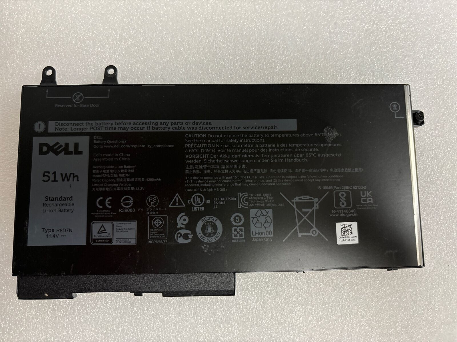 R8D7N Battery for Dell Precision 3540 3550 Latitude 5400 5500 5511 ...