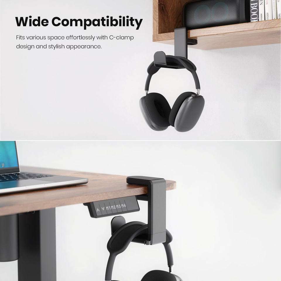 Rotating Headphone Stand - EURPMASK PC Gaming Headset Stand, Adjustable ...
