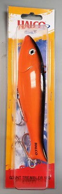 Halco GT1006 Giant Trembler 180 Lipless Minnow Trolling Plug ORG/ BLK ...