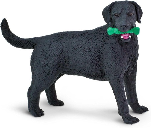 Black Labrador Retriever Figurine - Hand-Painted, Lifelike 3.75" Model ...