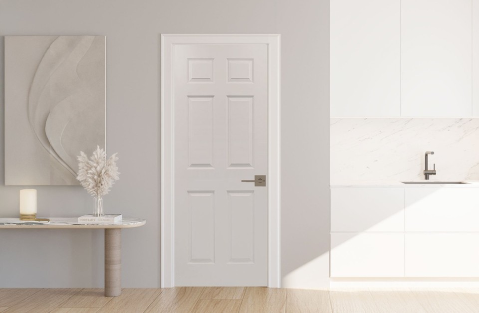 6 Panel Molded Raised Textured SC Door #6PT – 32 x 80 x 1-3/8" Slab or ...