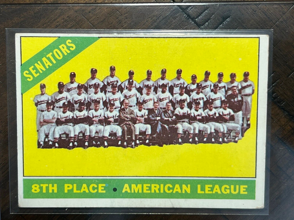 7 Baseball Cards - 1959 1964 1965 1966 Topps Washington Senators Team ...
