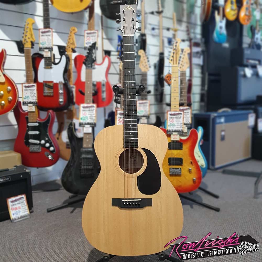 Sigma 000ME Small Body Solid Spruce Top Acoustic Electric Guitar - R.R ...