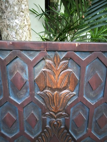 Sumatran Handcrafted Wood Wall Mirror 30" x 45" Indonesia Cathedral | eBay