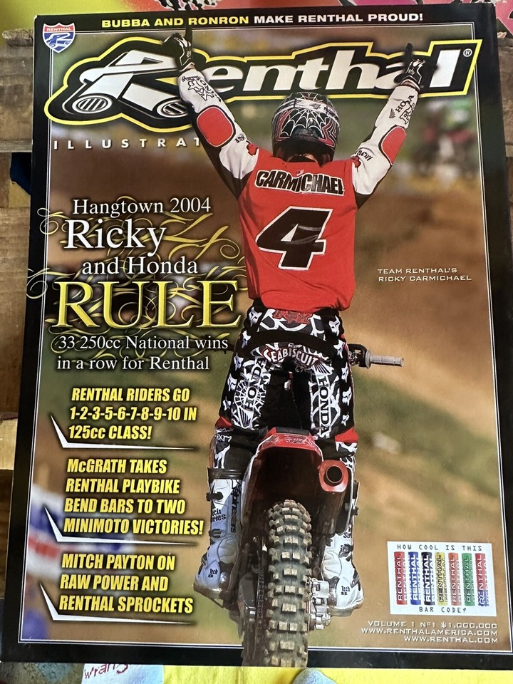 VINTAGE MOTOCROSS FOX RACING JT SUPERCROSS HONDA RICKY CARMICHAEL MX ...