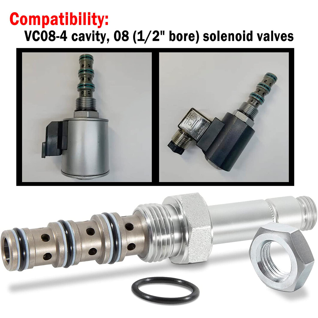 for Hydraforce SV08-40-0-N-00 Solenoid Operated Spool Cartridge Valve 4 ...