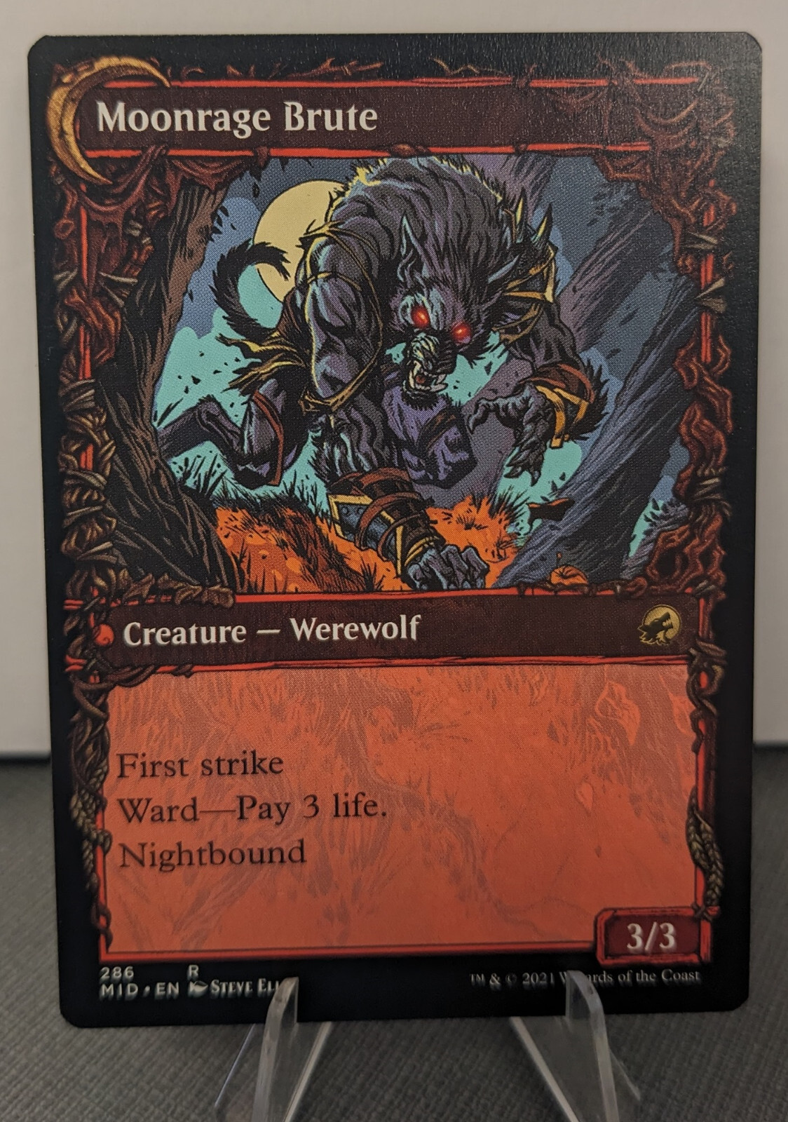 MTG Brutal Cathar Moonrage Brute Showcase Innistrad: Midnight Hunt 286 ...