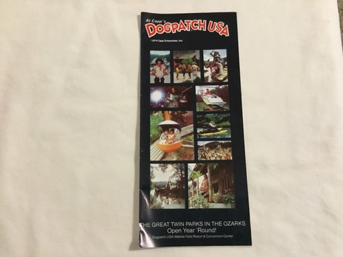 VINTAGE DOGPATCH USA BROCHURE AMUSEMENT PARK OZARKS ARKANSAS MARBLE ...