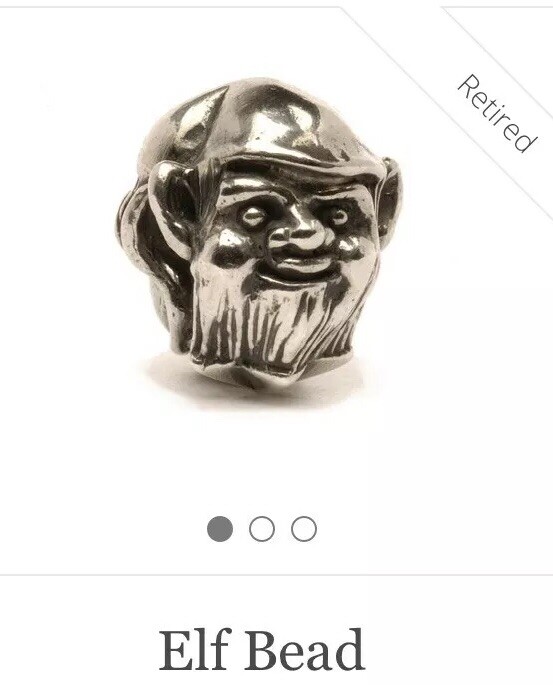 Trollbeads Retired Elf Bead HTF Rare Museum Bead - Gem