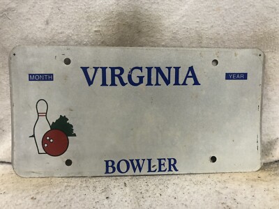Vintage 1998 Virginia Bowlers License Plate Blank | eBay