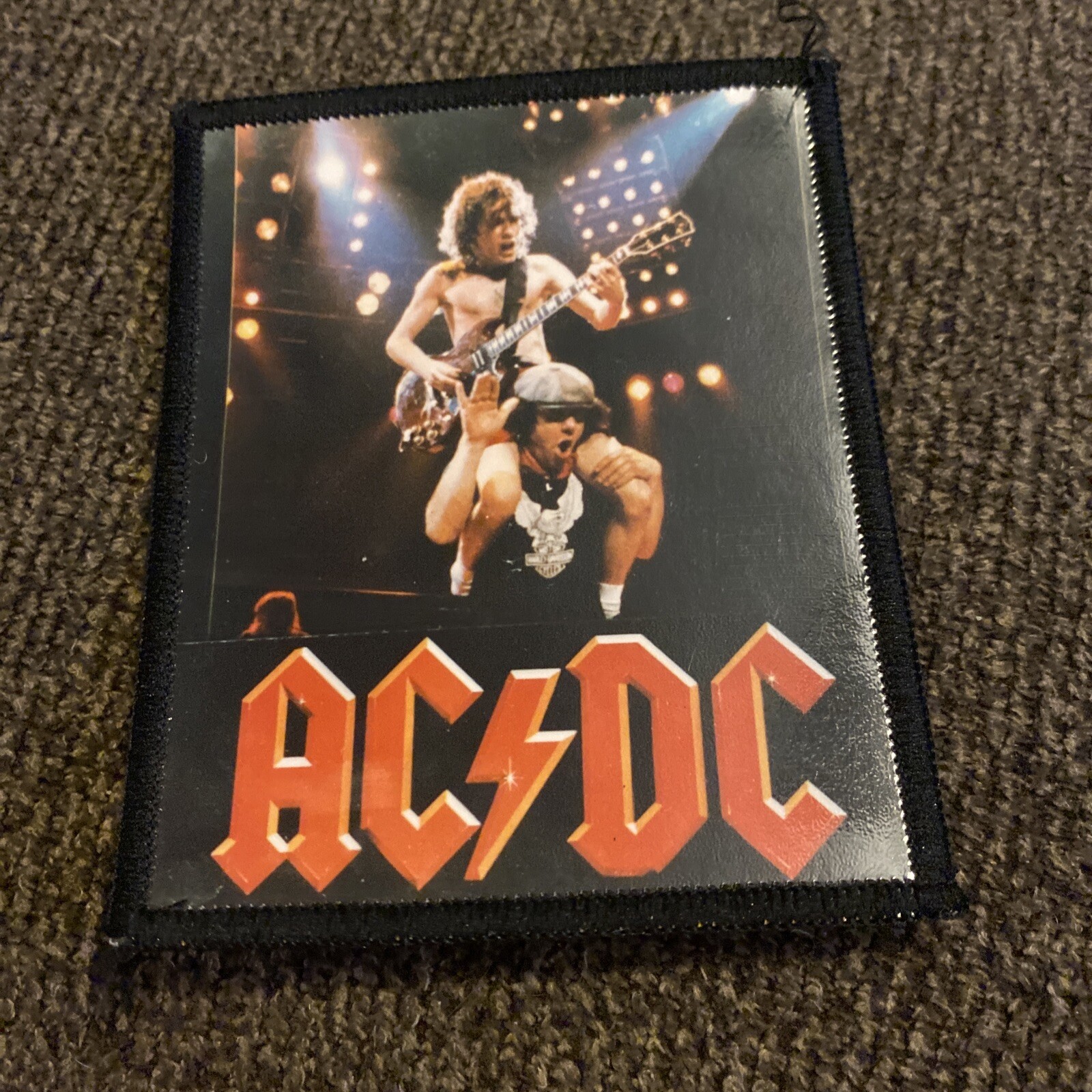 VTG ACDC Brian Johnson Angus Young Sew On Photo Patch | eBay