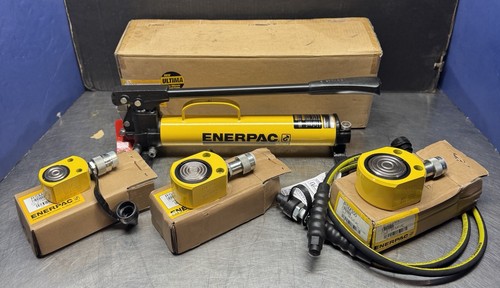 Enerpac Flat Jack set RSM300 RSM200 RSM100 30 ton P77 Hydraulic Hand ...