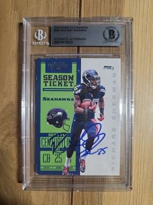 Richard Sherman 2012 Contenders Signed Autographed Rookie Card BAS ...