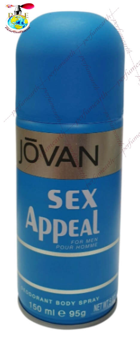 Jovan Sex Appeal For Men By Coty Deodorant Body Spray 5 0 Oz 150 Ml New