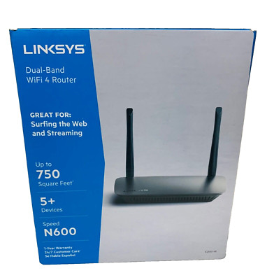 Linksys Dual Band Router 750 SQ Foot Range N600 Open Box | eBay