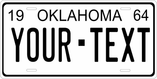 Oklahoma 1964 License Plate Personalized Custom Auto Bike Motorcycle ...