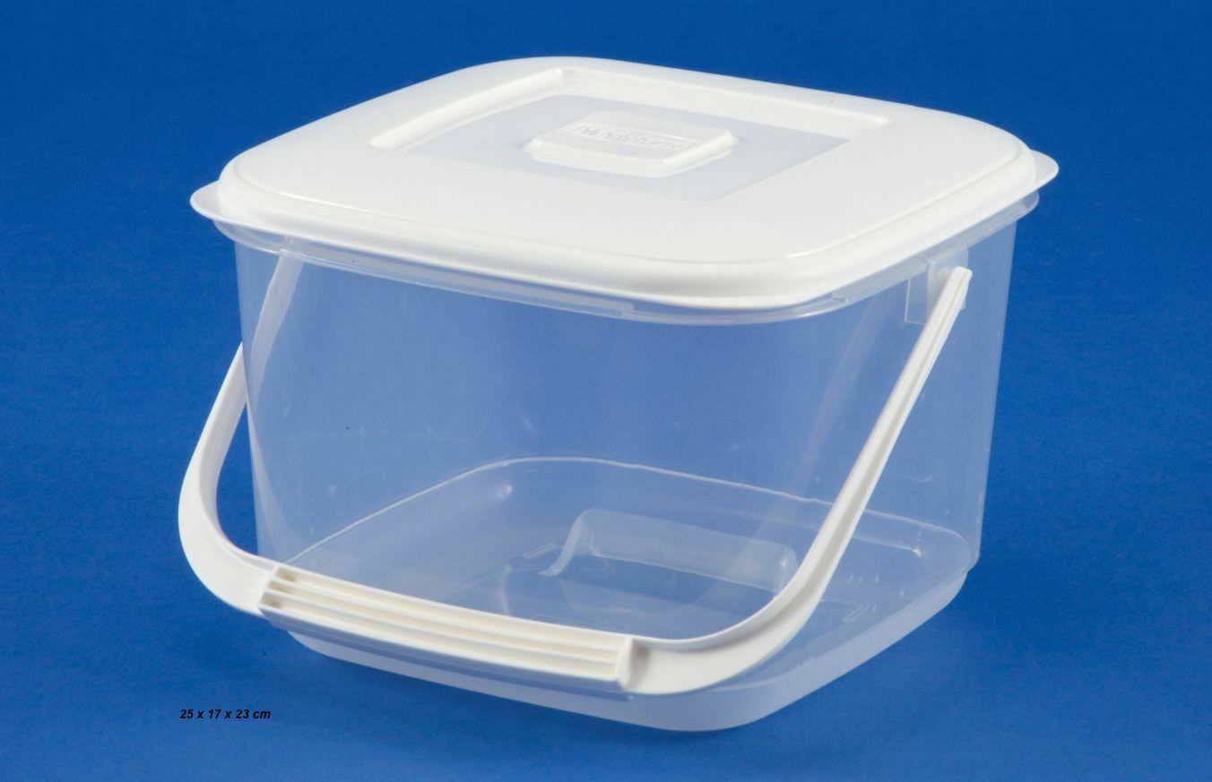 Whitefurze Plastic Food Tub Storer Storage Container Beaker Bacon ...
