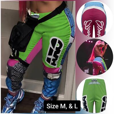 AXO Color Block Print Viral Joggers, Elastic Waist size M | eBay