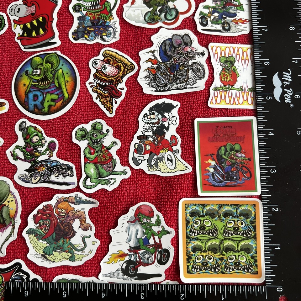 🔥 61 Rat Fink Mouse Ed Big Daddy Roth Hot Rod Art Vinyl Decal Sticker ...