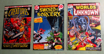 Marvel Comics LOT '72 Creatures on The Loose! '73 Sword of Sorcery '74 ...