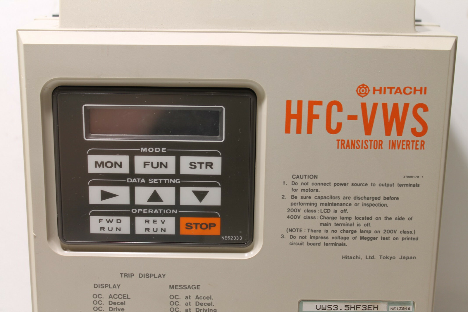 Hitachi HFC-VWS VWS3.5HF3EH Drive | eBay