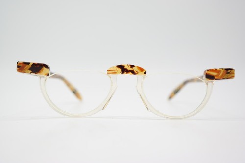 Glasses Theo Belgium Elolith Transparent Brown Black Half-Frame ...