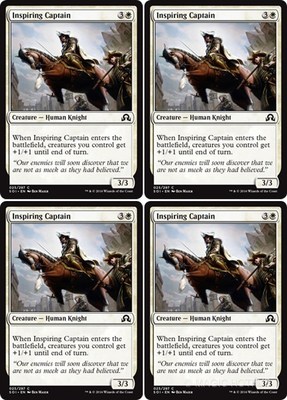 4x INSPIRING CAPTAIN Shadows over Innistrad MTG White Creature — Human ...