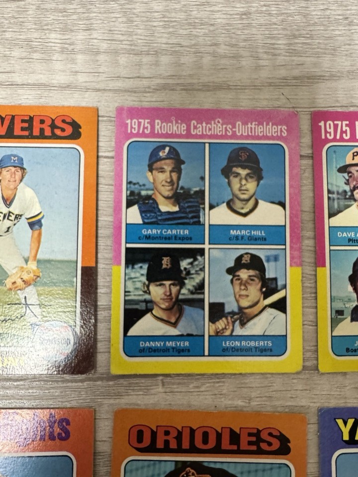 1975 Topps Baseball Lot - Yount, Carter, Rice, Aaron, Schmidt+++ Lower ...