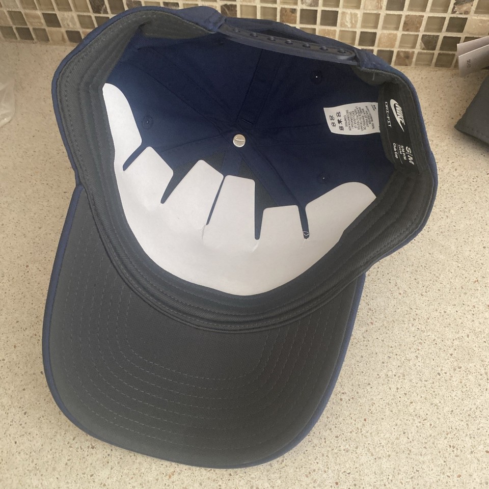 NIKE ADULT HAT RISE CLUB CAP RARE NAVY WHITE FV5563-410 S/M | eBay