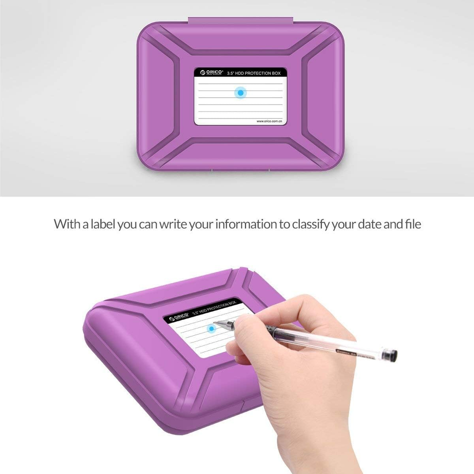 5Pcs Hard Drive Case 3.5Inch HDD Storage Case, Anti-Static Shockproof ...