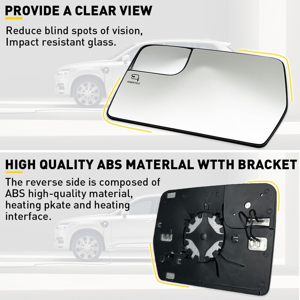 For 11-14 F150 SVT RAPTOR Mirror Glass W/ Spotter Glass Heated Driver ...