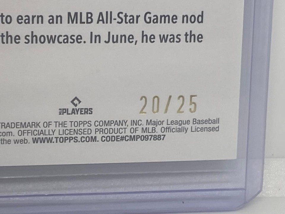 2025 Topps Flagship Real One Autograph Orange Foil Jackson Merrill 20/ ...