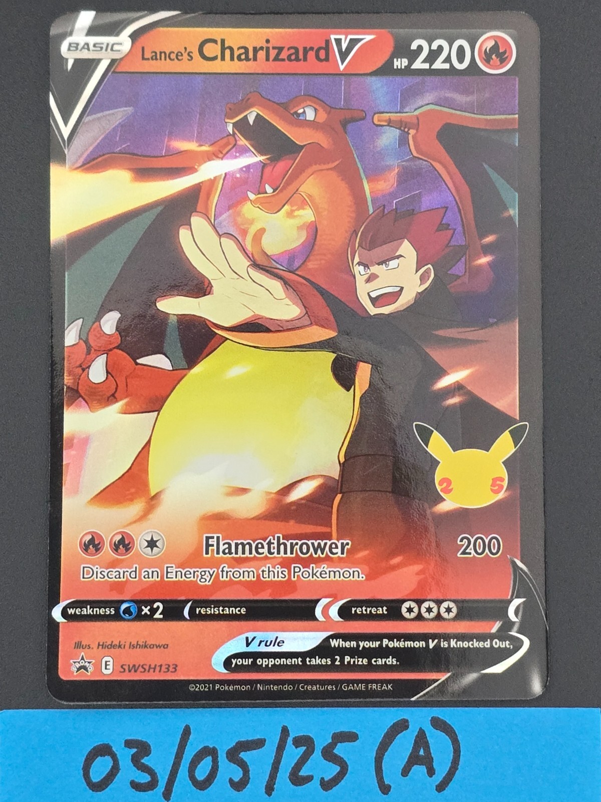 Lance's Charizard V SWSH133 Current Market Value | Celebrations