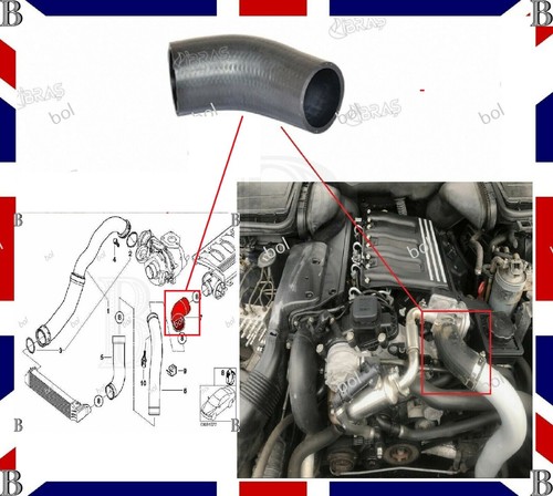 BMW E46 318D 320D E39 520D INTERCOOLER TURBO HOSE PIPE 11617799393 ...