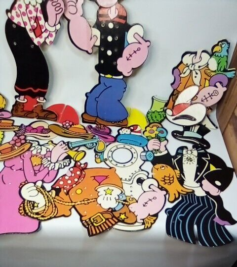 Colorforms Sew Ons Popey Activity Toy Paper Dolls Clohes 27 pieces ...