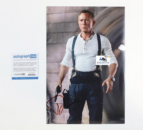 DANIEL CRAIG AUTOGRAPH SIGNED 12x18 PHOTO JAMES BOND 007 NO TIME TO DIE ...