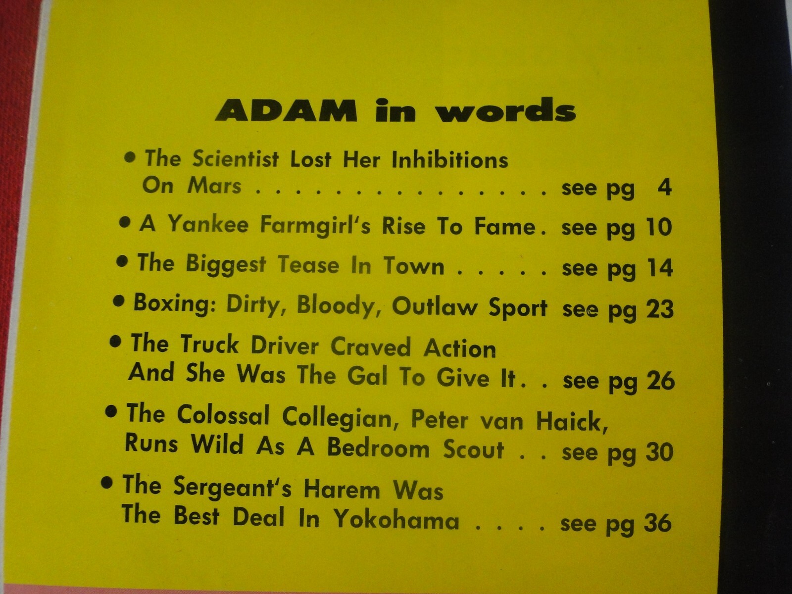 Vintage Erotic Sexy Pinup Men's Magazine Adam 1958 JB9N | eBay